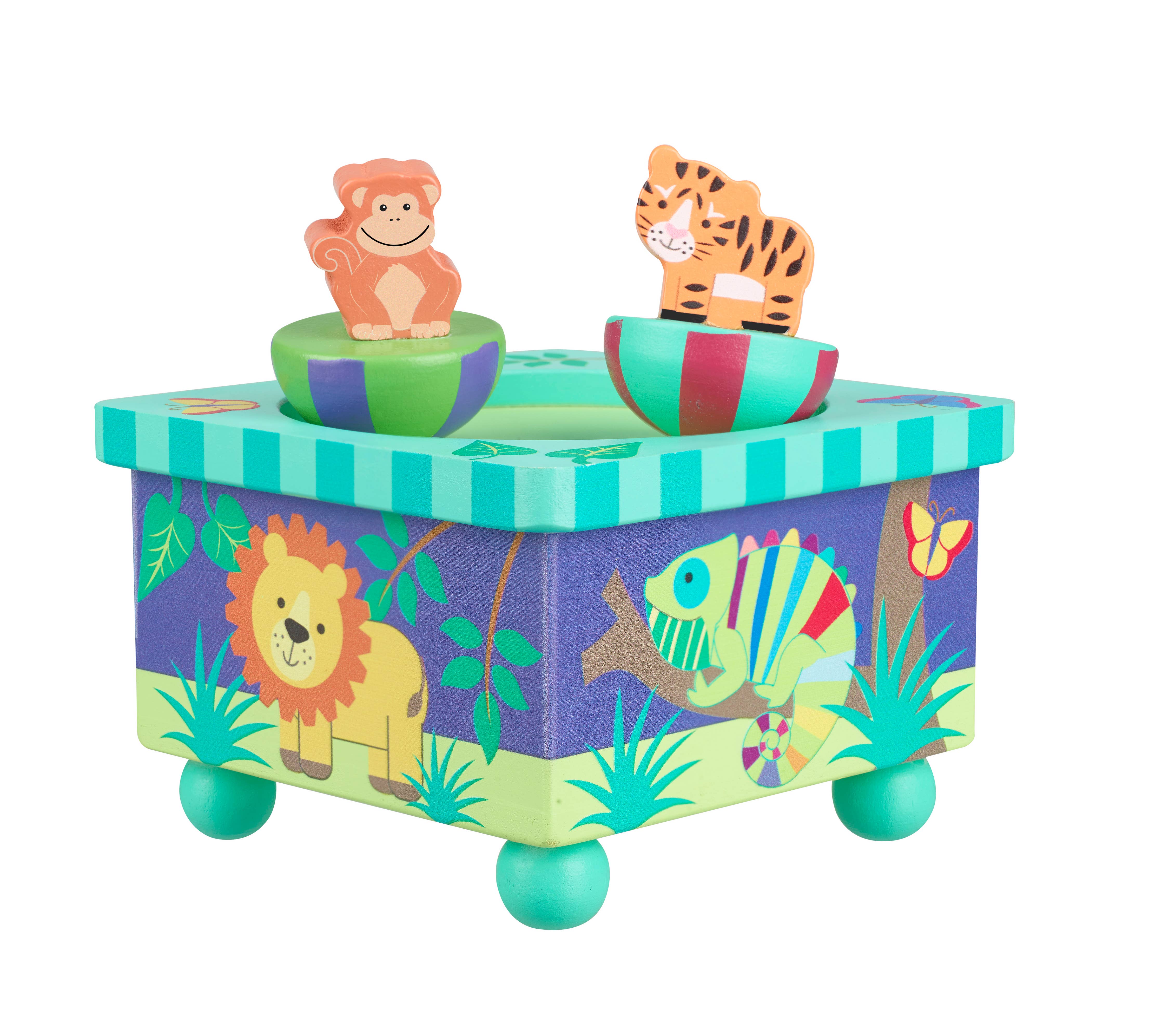 Jungle Animals Wooden Music Box | 3-5Y Auditory Development – Edith and ...