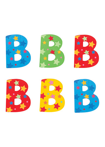 Eco Wooden ABC Star Letters - A - M | 0m+ Letter and Colour Recognitio ...